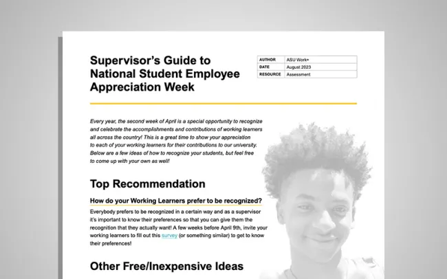 National Student Employee Appreciation Week Materials National Student Employee Appreciation Week Materials